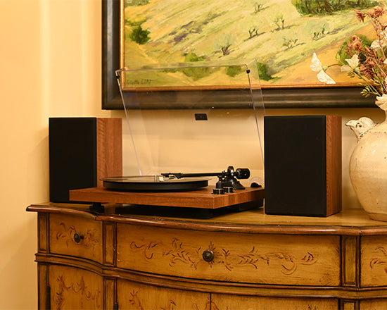 SY101 Bluetooth Record Player HiFi System with External Speakers ...