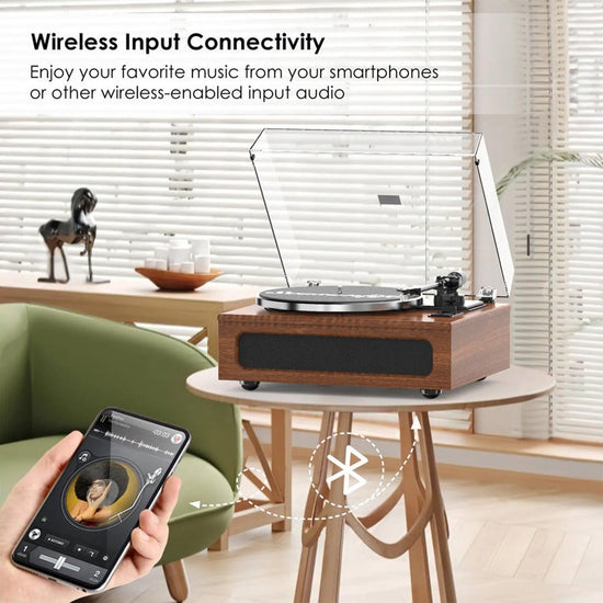 Bluetooth All-in-One Record Player with Built-in Speakers HQ-KZ018 ...