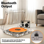 High Fidelity Transparent Bluetooth Out Turntable with ATN3600L Stylus ...