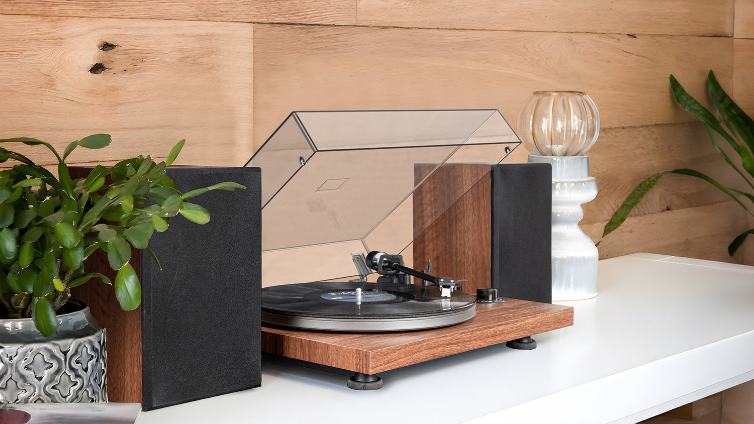 Bluetooth Turntable HiFi System with 40 Watt Bookshelf Speakers UD006 ...