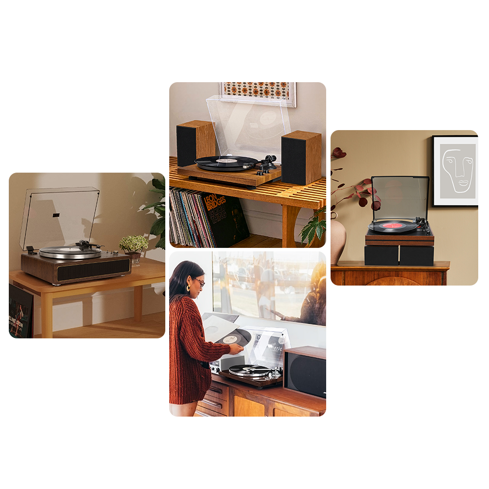 Retrolife Bluetooth Turntable with Moving Magnetic Cartridge HQKZ-006 ...