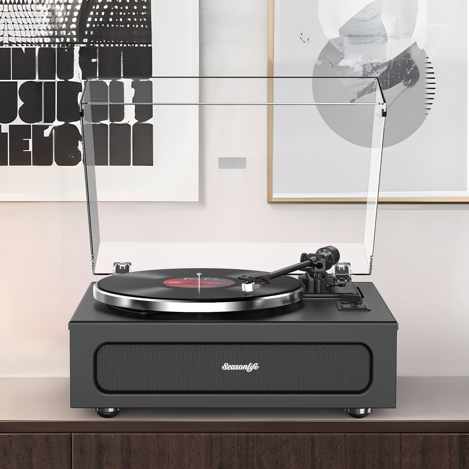 Bluetooth All-in-One Record Player with Built-in Speakers HQ-KZ018 ...