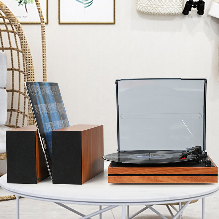 33, 45 & 78 RPM Bluetooth Record Player with Upgraded External Speakers ...