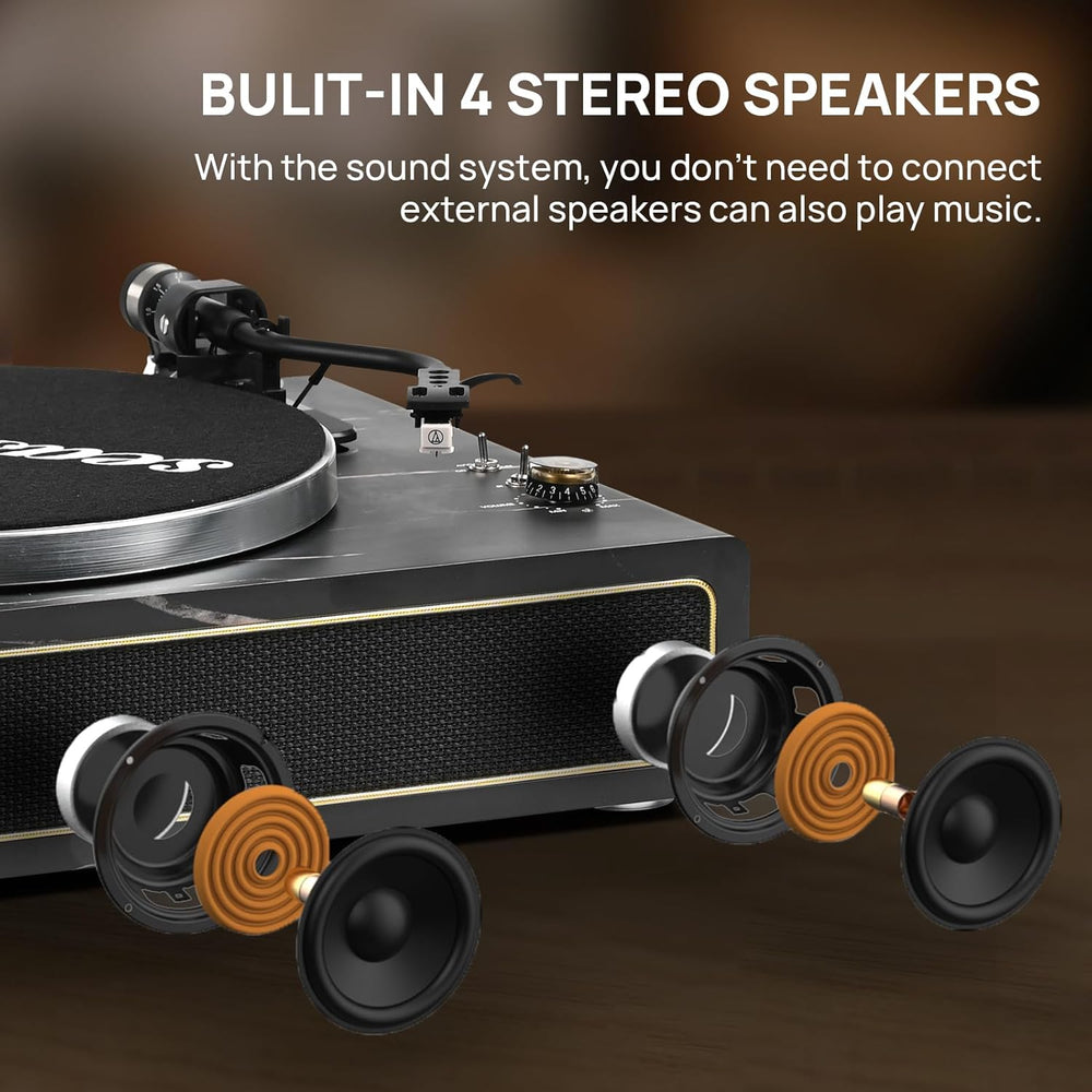 Retrolife R517 High Fidelity Bluetooth Record Player with Built-in ...