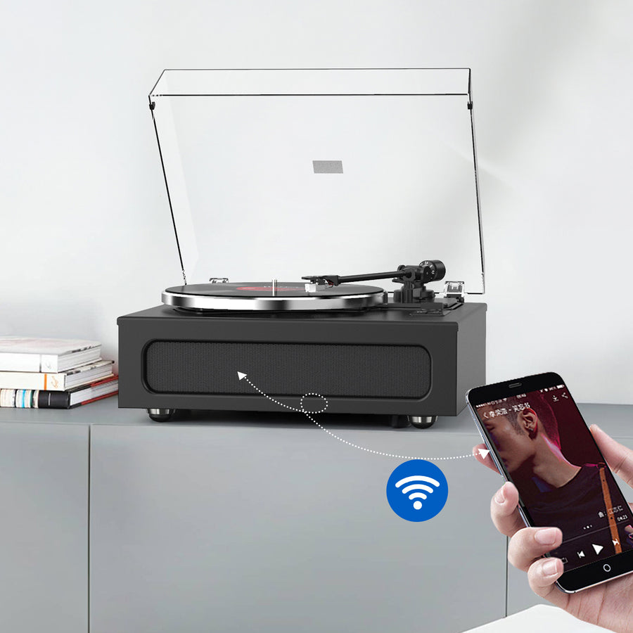 Bluetooth All-in-One Record Player with Built-in Speakers HQ-KZ018 ...